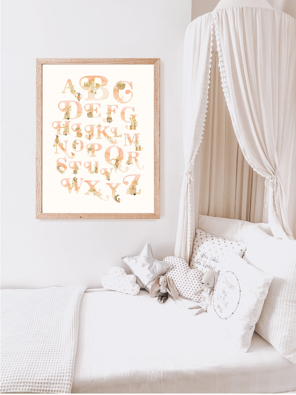 Vintage Boho Alphabet Poster Nursery or Classroom Boho ABC Printable ...