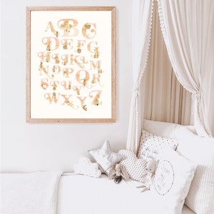 Vintage Boho Alphabet Poster Nursery or Classroom Boho ABC Printable ...