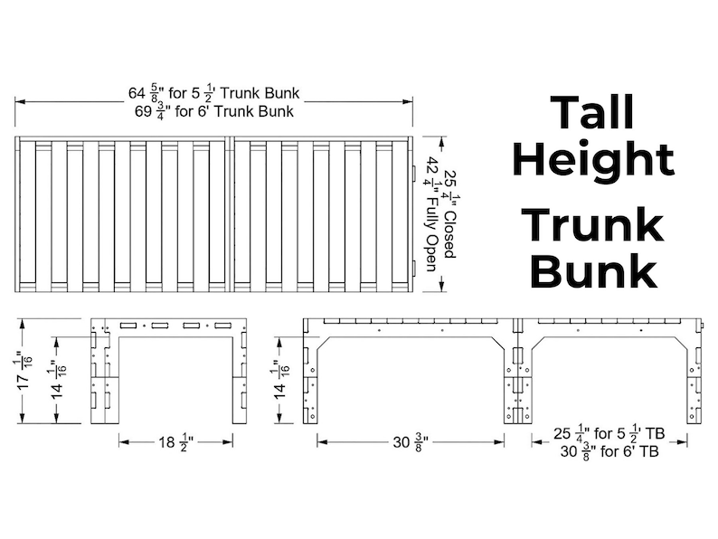 Tall Trunk Bunk - Expanding Vehicle Camping Platform - Etsy
