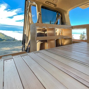 Minivan Camper Build With Expanding Bed & Two Shelves - the Home on ...