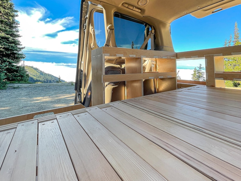Minivan Camper Build With Expanding Bed & Two Shelves the Home on ...