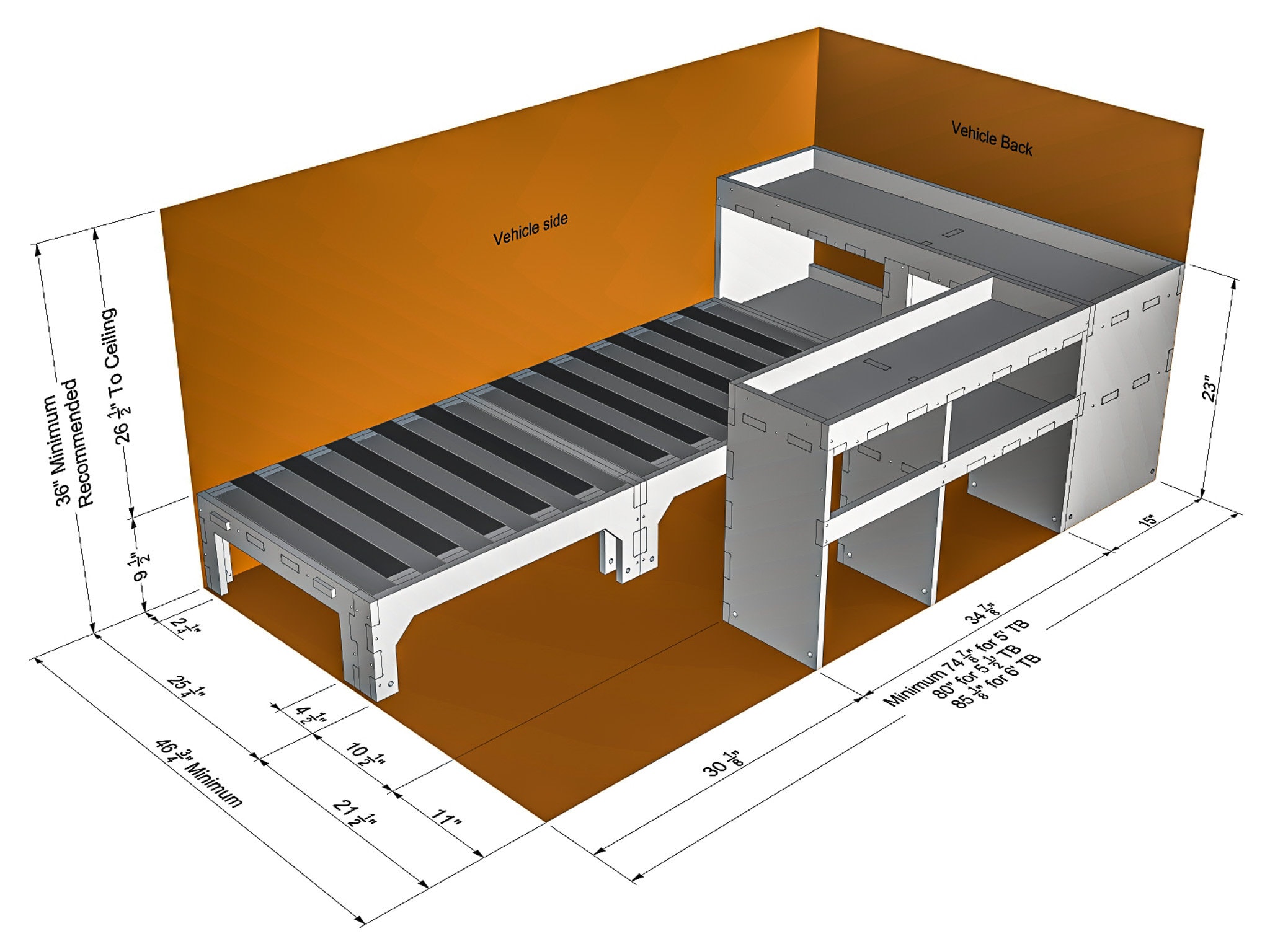 Minivan Camper Build With Expanding Bed & Two Shelves the Home on ...