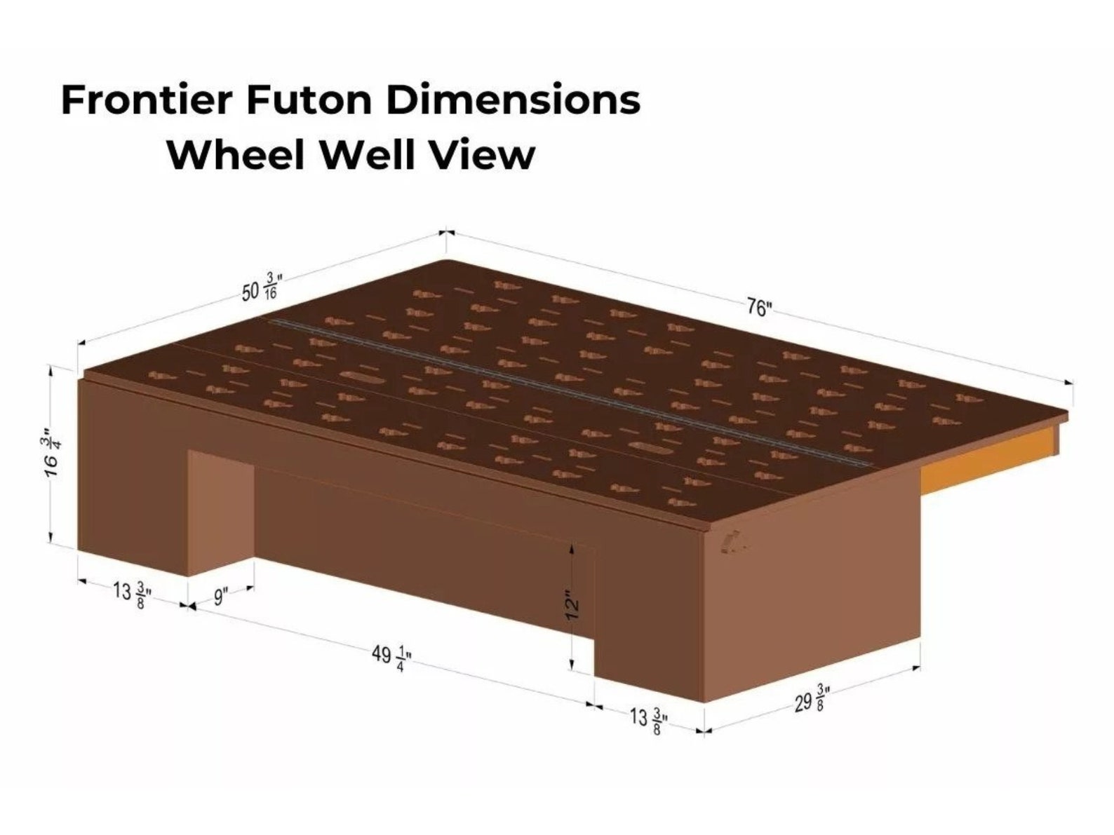 Frontier Futon Convertible Couch/bed for Camper Vans, Rvs, Tiny Homes ...