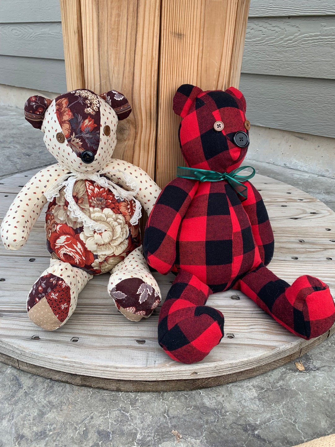 Memory Teddy Bear Made From Your Loved One's Linens/clothing - Etsy