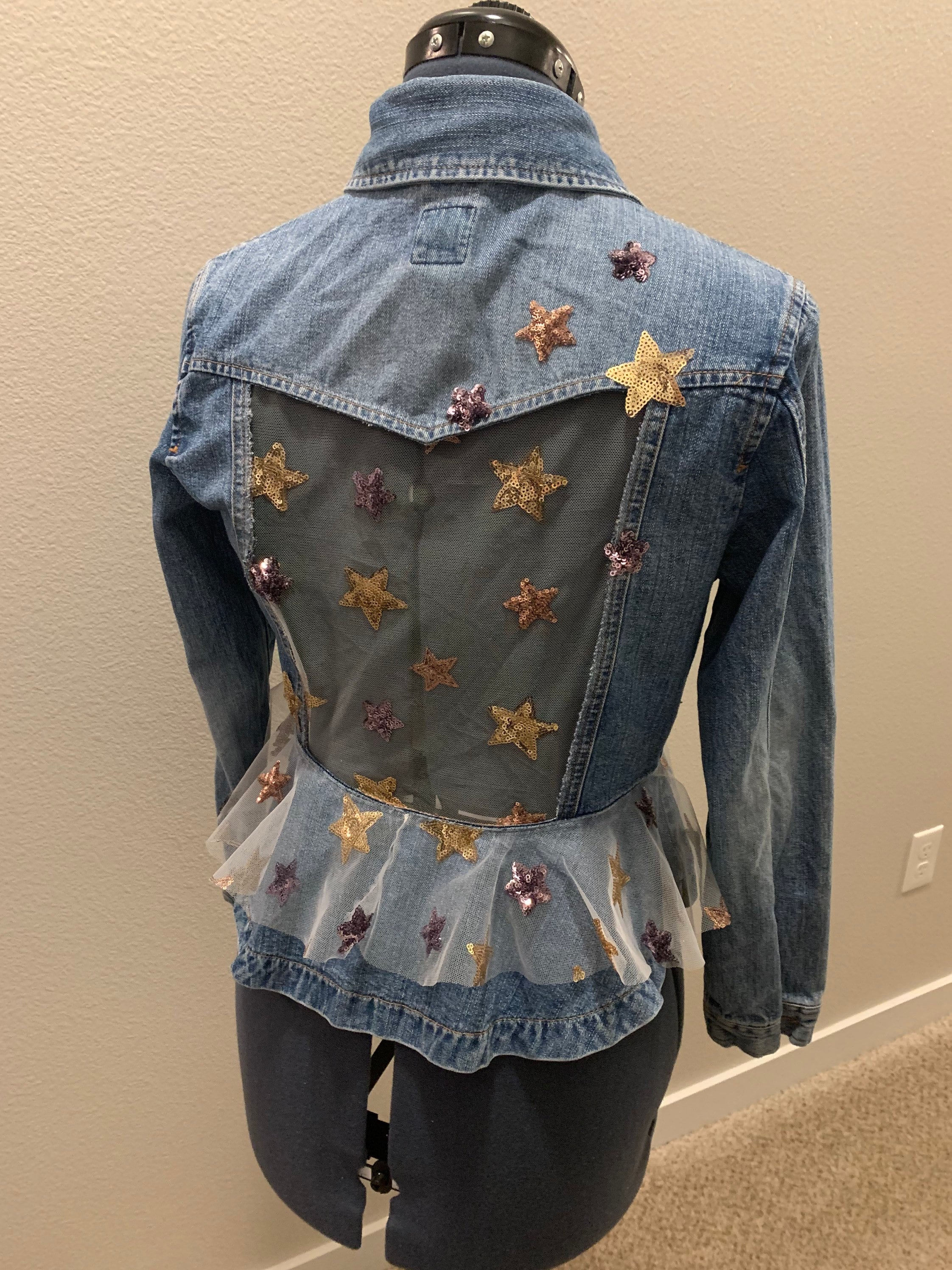 Girls/women’s Sparkle Denim Jacket - Etsy