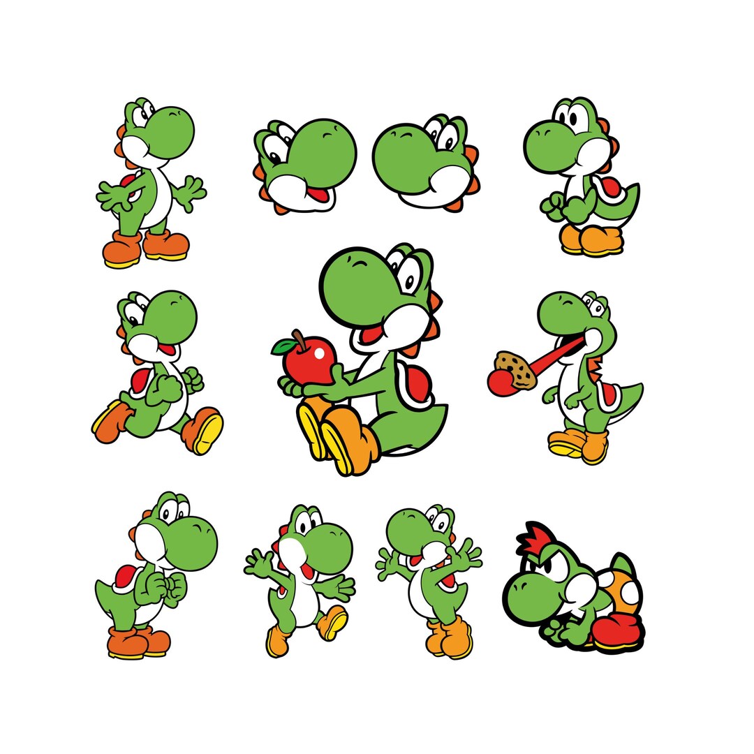 Yoshi Svg, Yoshi Cut File, Yoshi Png, Super Mario Svg, Yoshi Face Svg ...