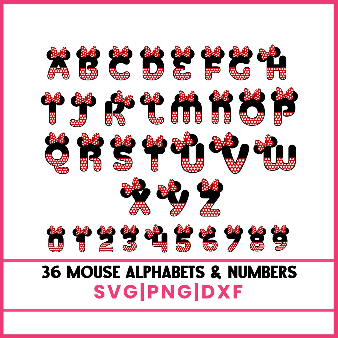 Mouse Font SVG, Font Svg Bundle, Mouse Font, Mouse Alphabet, Clipart ...