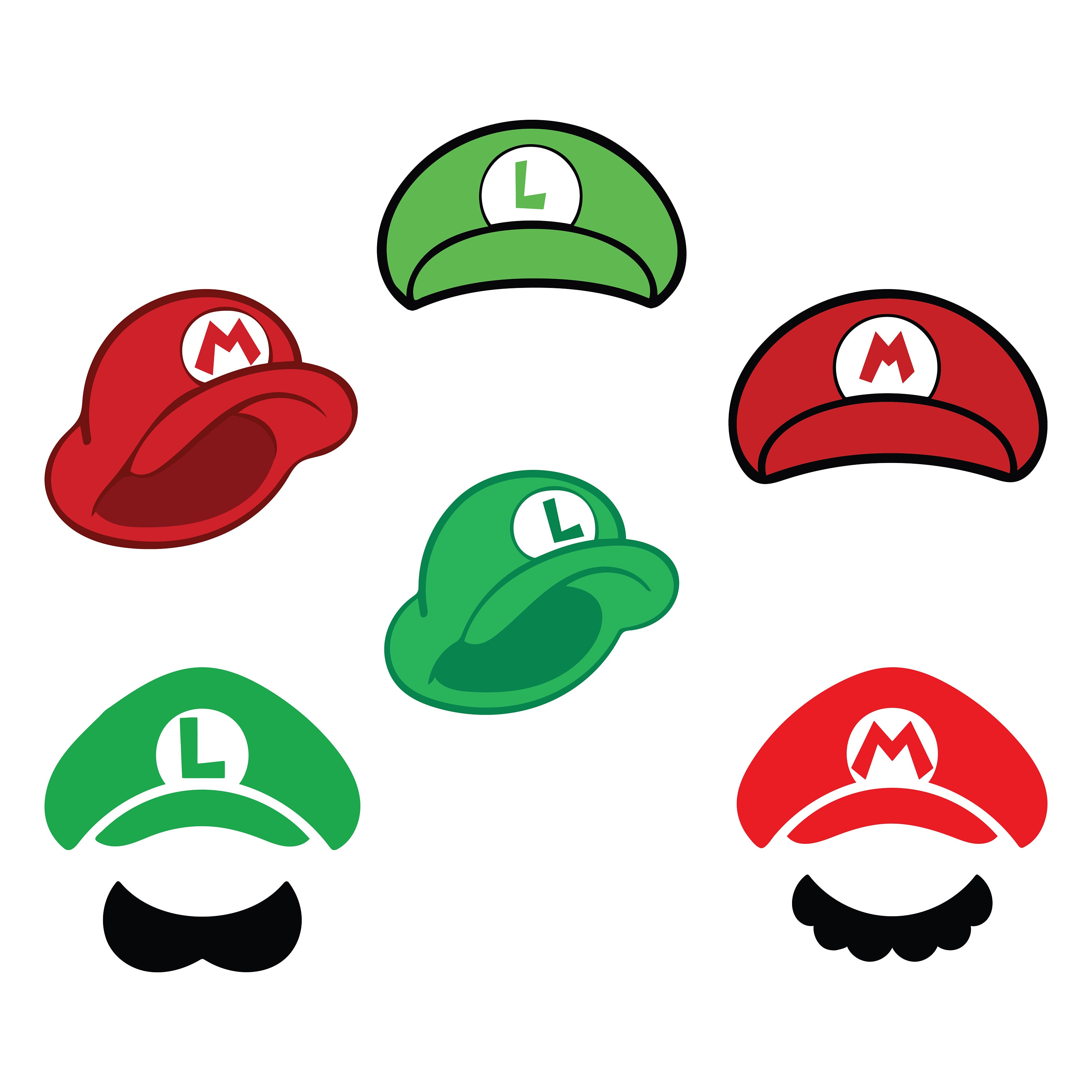 Mario Svg Mario Hat Svg Mario & Luigi Hat SVG / PNG Cut - Etsy Australia