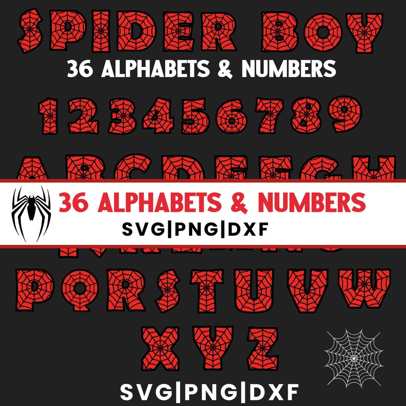 Spider Font, Spider Svg Letters , Spider Letters Svg Cricut, Spider Svg ...