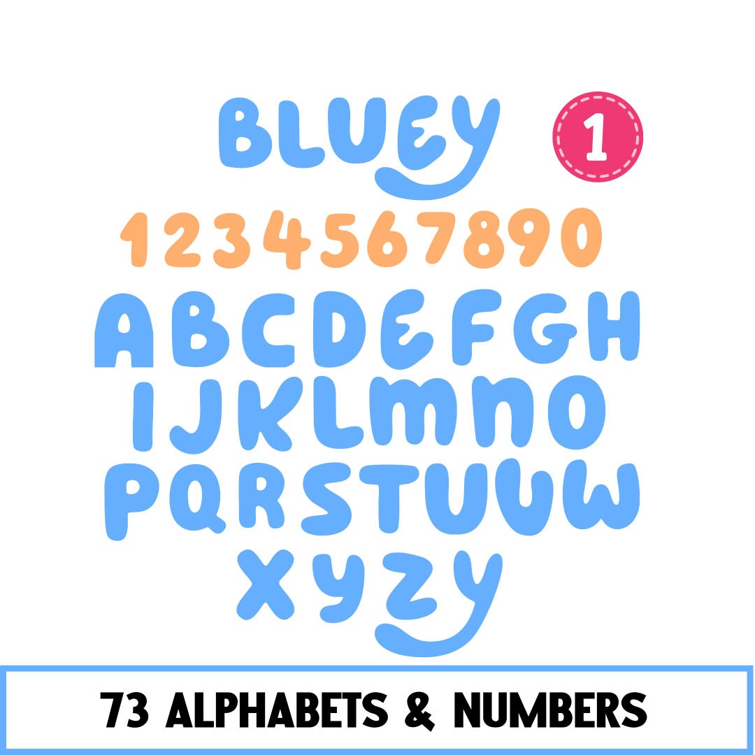 Blue Dogy Fonts, Blue Dog SVG, Kids Font, Digital Font Download, Canva ...