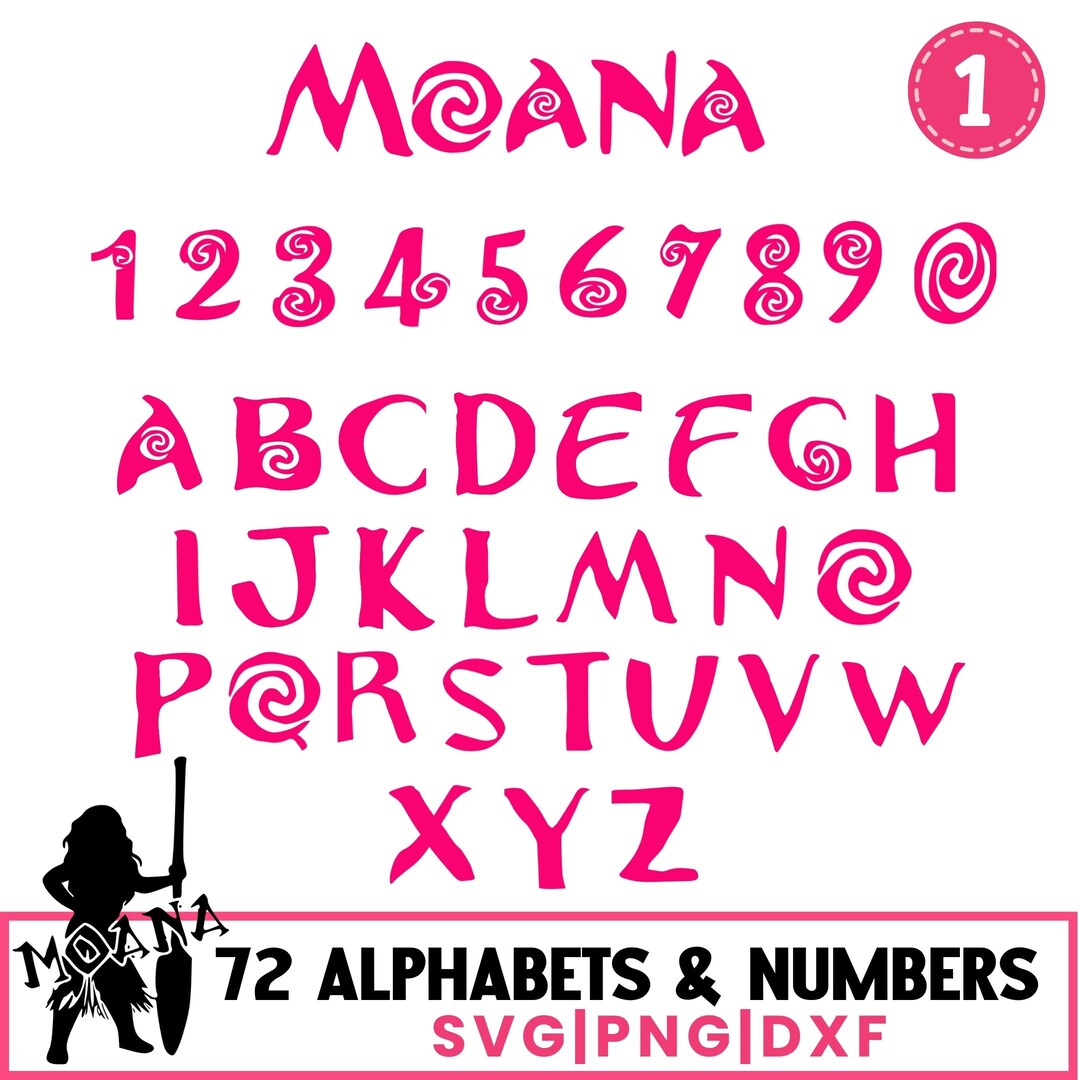 Moana Font, Moana Svg, Moana Font Svg, Moana Font Cricut, Moana ...