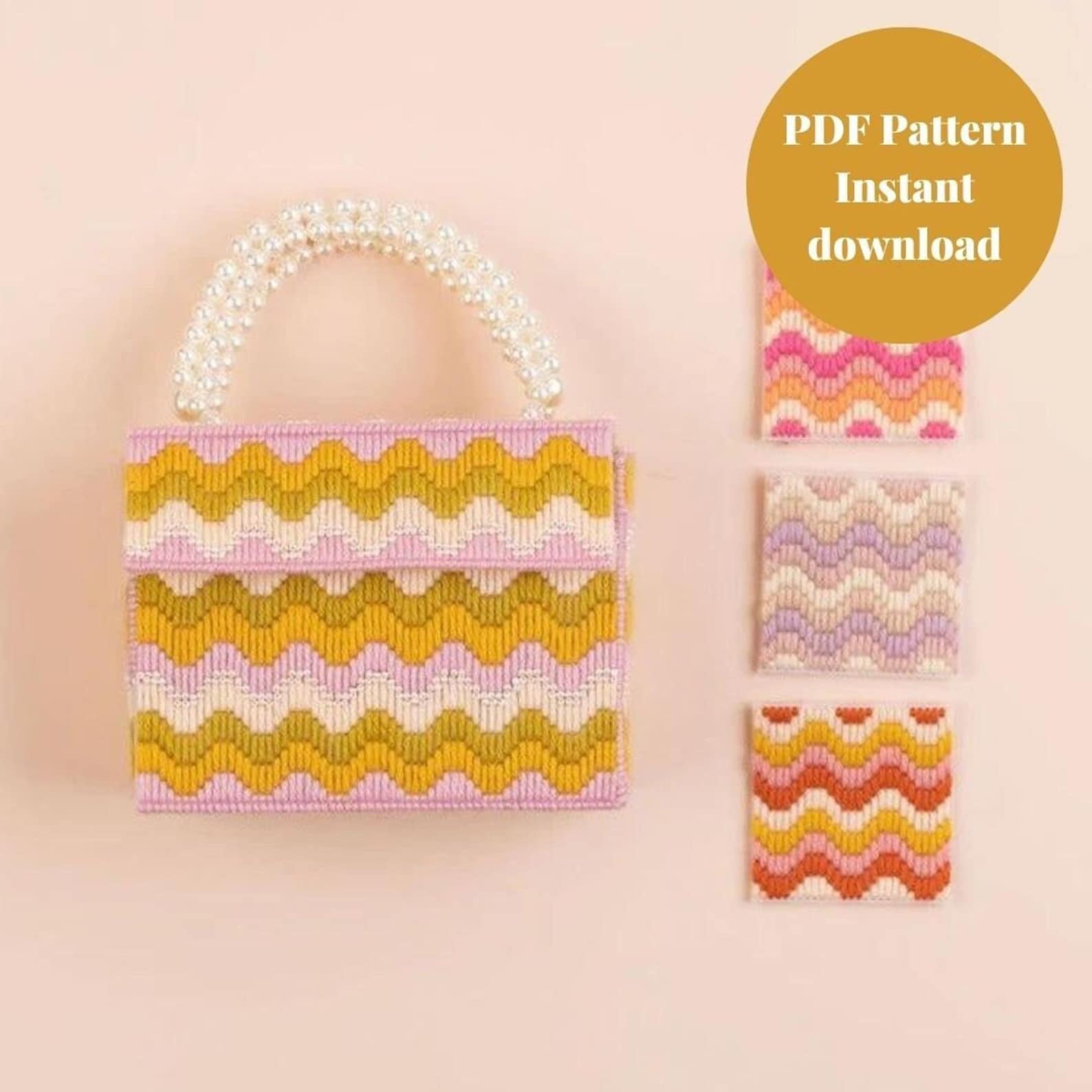 PDF Pattern 'charlottle' Bargello Bag Project - Etsy