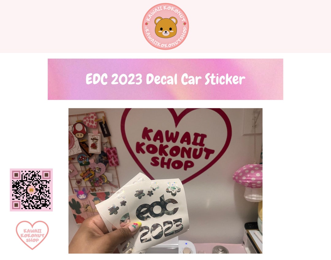 Silver Holographic EDC 2023 Sticker Custom Sticker Car Decal by ...