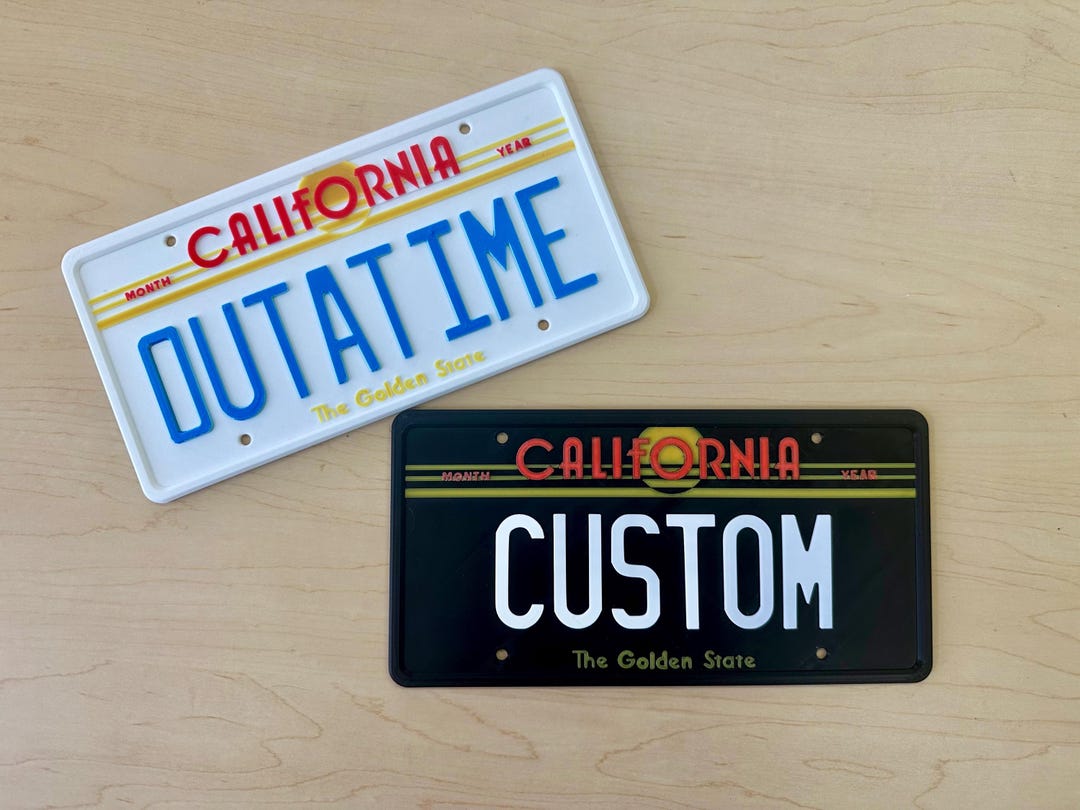 Custom License Plate | OUTATIME Plate | 3D Printed - Etsy