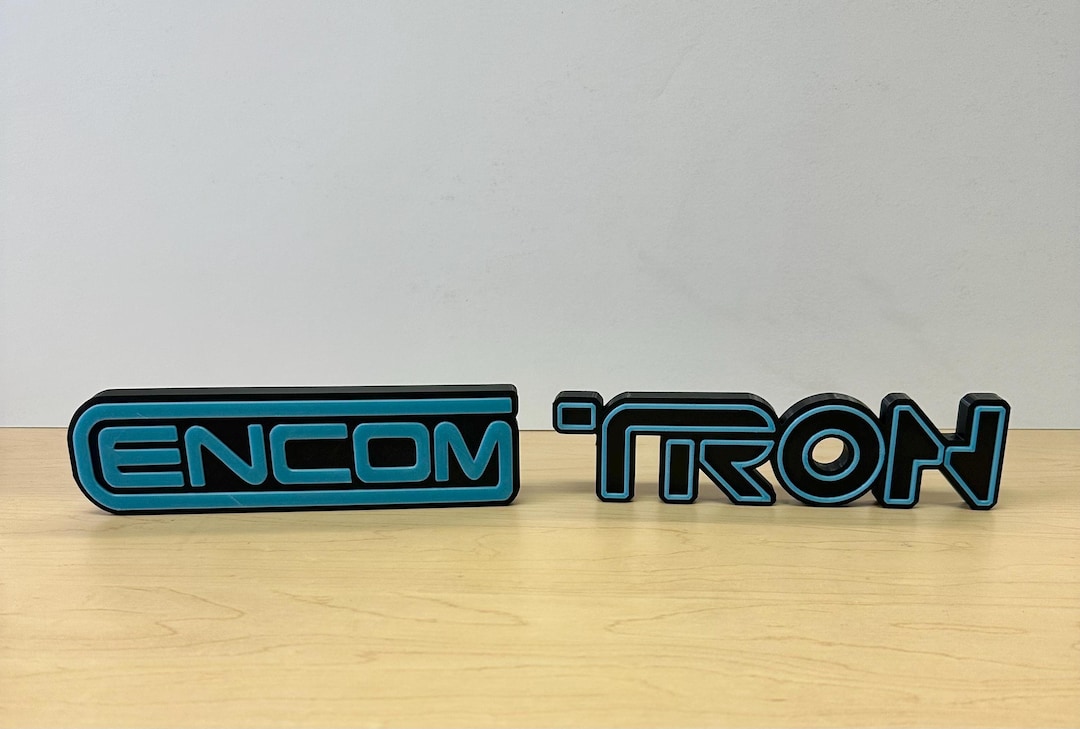 Tron and Encom Logo Display Plaque | 3D Printed - Etsy