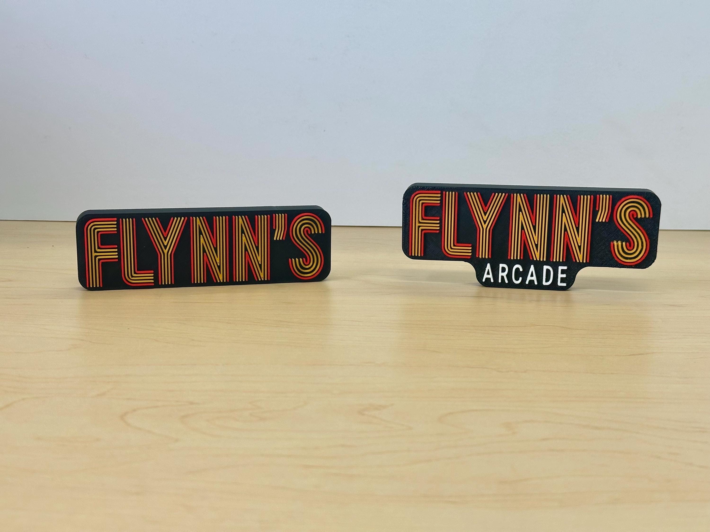 Flynn’s Arcade 3D Sign – Retro Tron-inspired Display | 3D Printed - Etsy