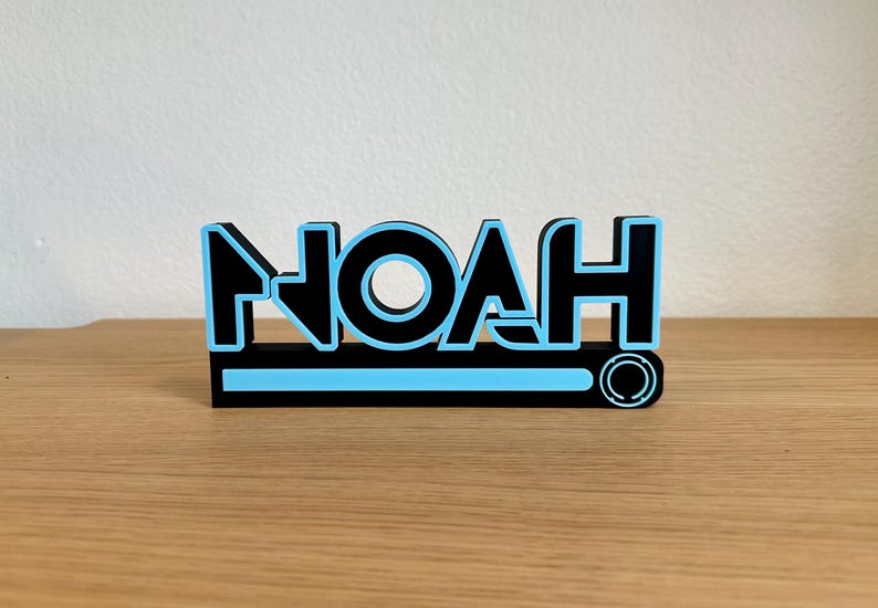 Personalized Tron Name Sign: 3D Printed Custom Plaque - Etsy