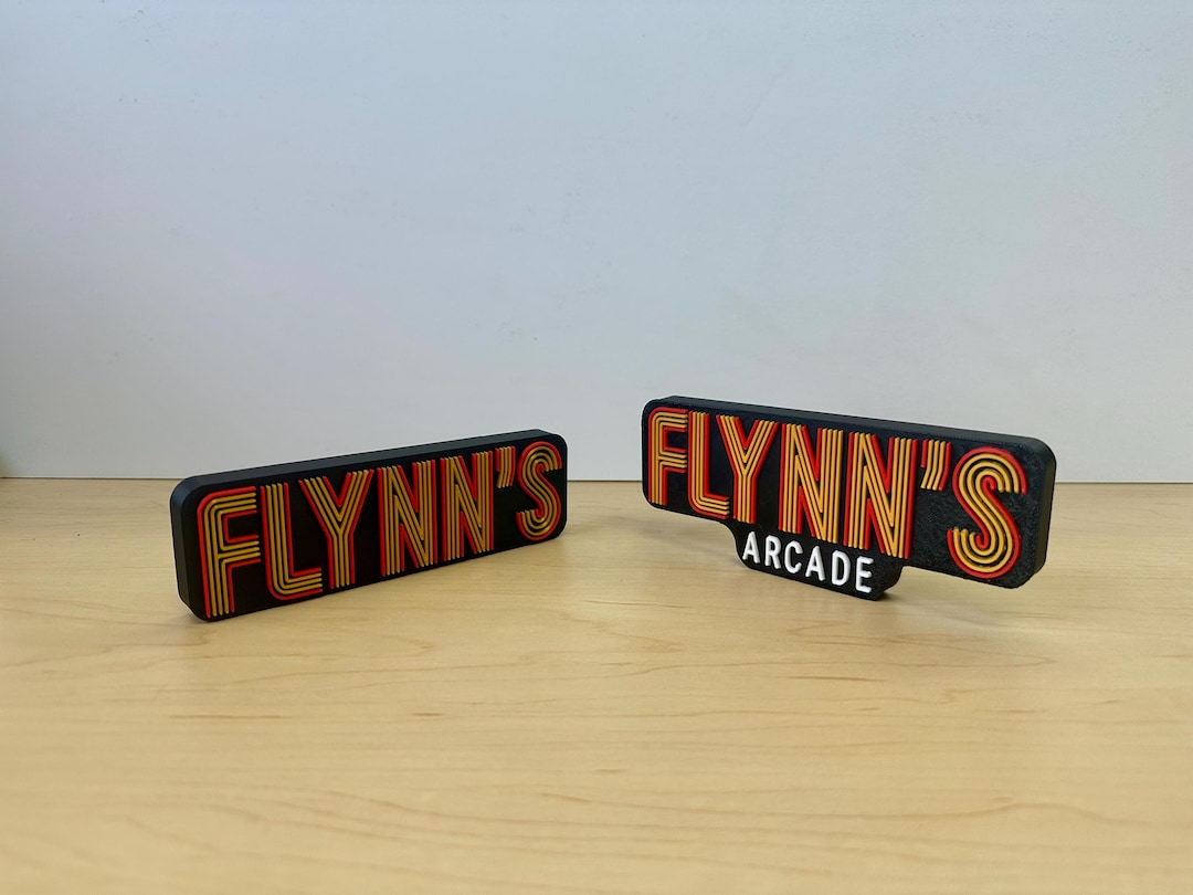 Flynn’s Arcade 3D Sign – Retro Tron-inspired Display | 3D Printed - Etsy