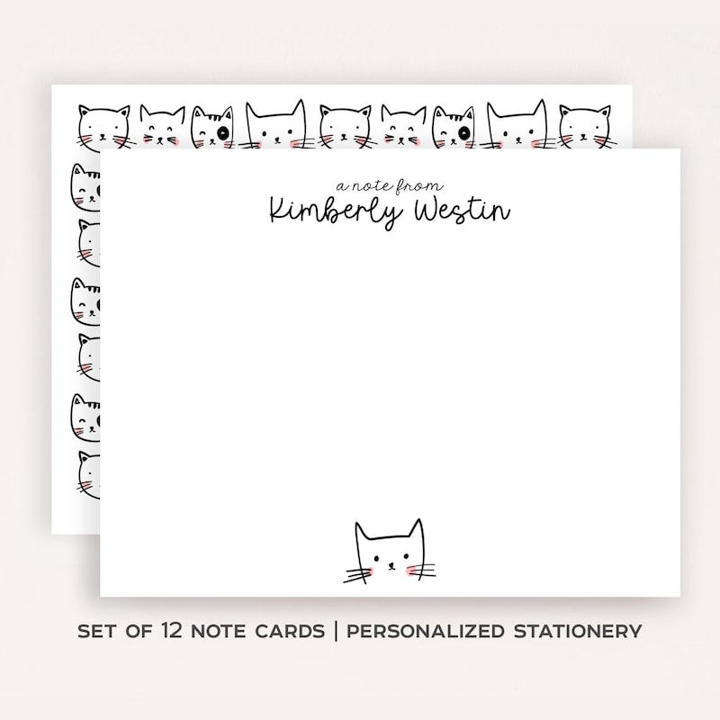 Personalized Cards Cats - Etsy