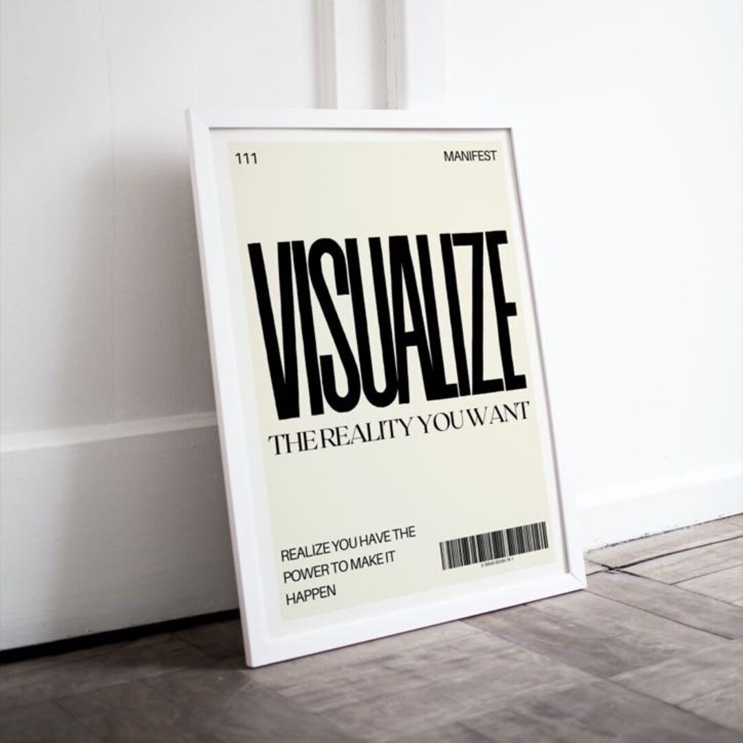Visualize Quote Print / Colour Options, A5 A4 A3 / Graphic Design Print ...