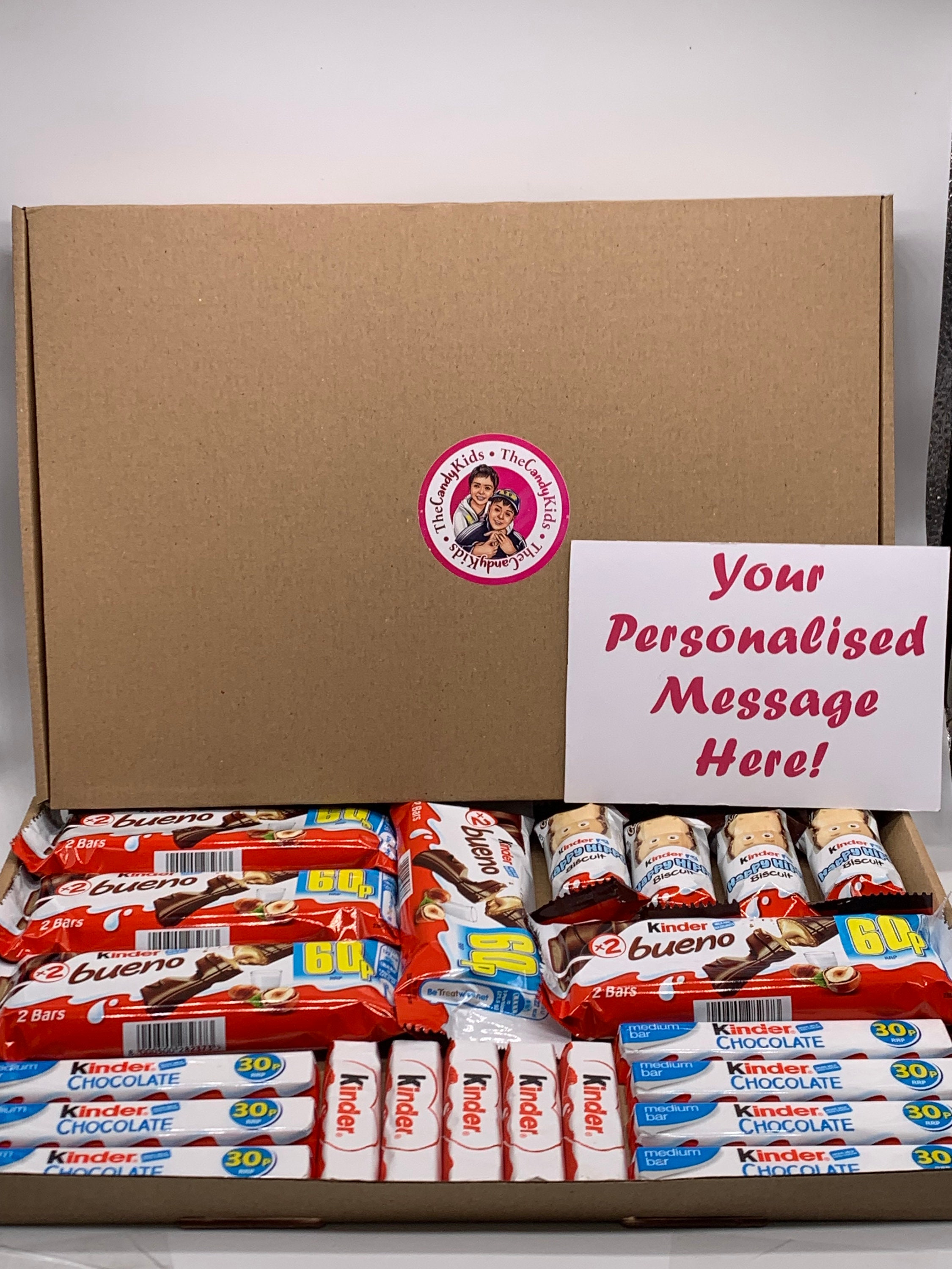 Kinder Bueno Gift Box Personalised Message Chocolate Letterbox Handmade ...