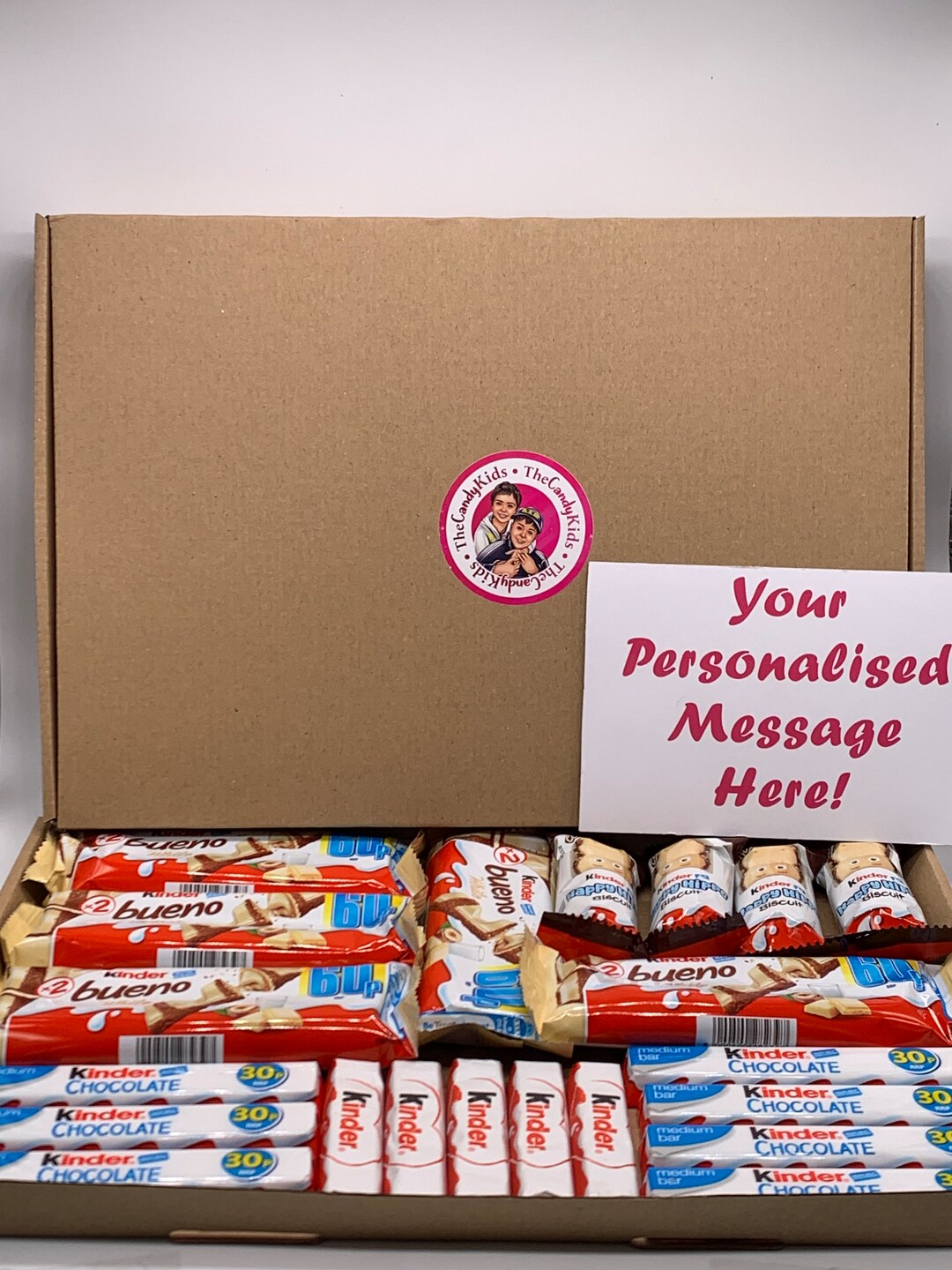 Kinder Bueno Gift Box Personalised Message Chocolate Letterbox Handmade ...