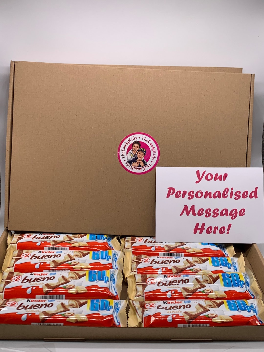 Kinder Bueno Gift Box Personalised Message Chocolate Letterbox Handmade ...