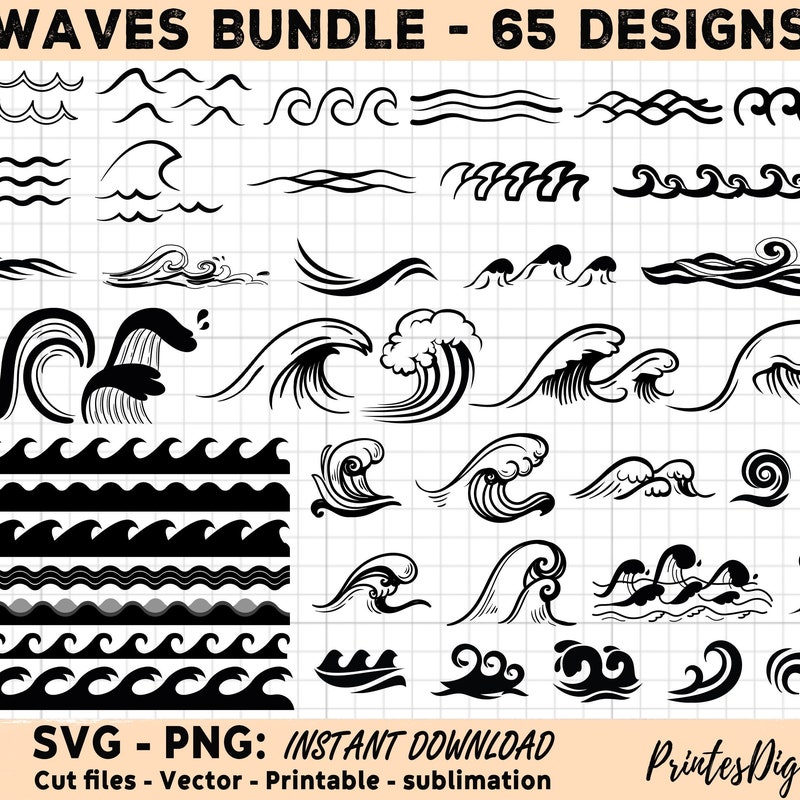 Wave Svg - Etsy