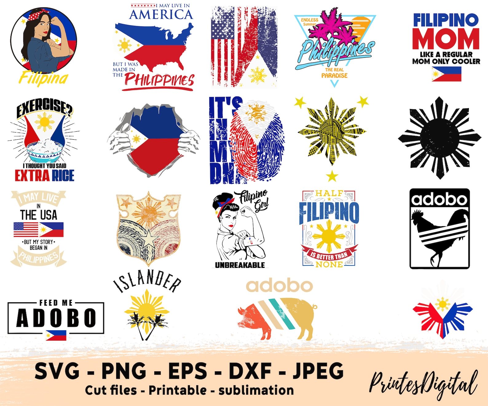 Filipino Svg Bundle, Filipino Png, Filipina Svg, Philippines ...