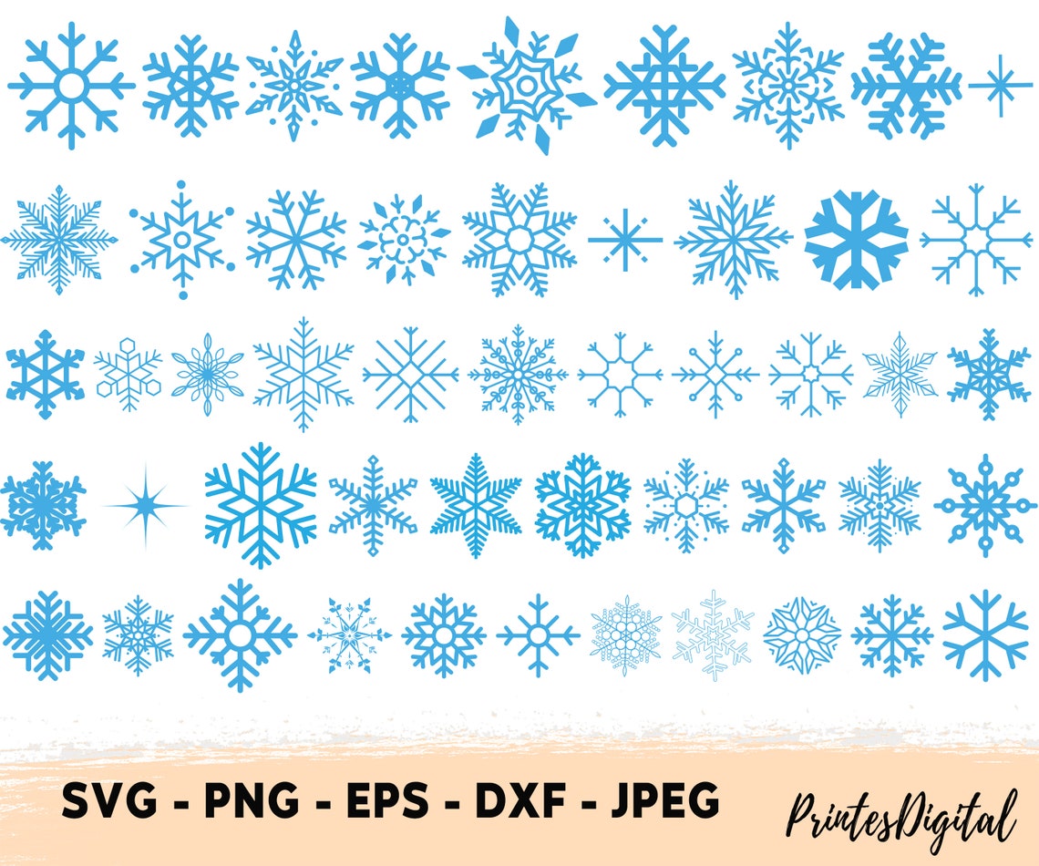 Snowflake SVG PNG Bundle, Snowflake Svg, Snowflake Svg Laser, Snowflake ...