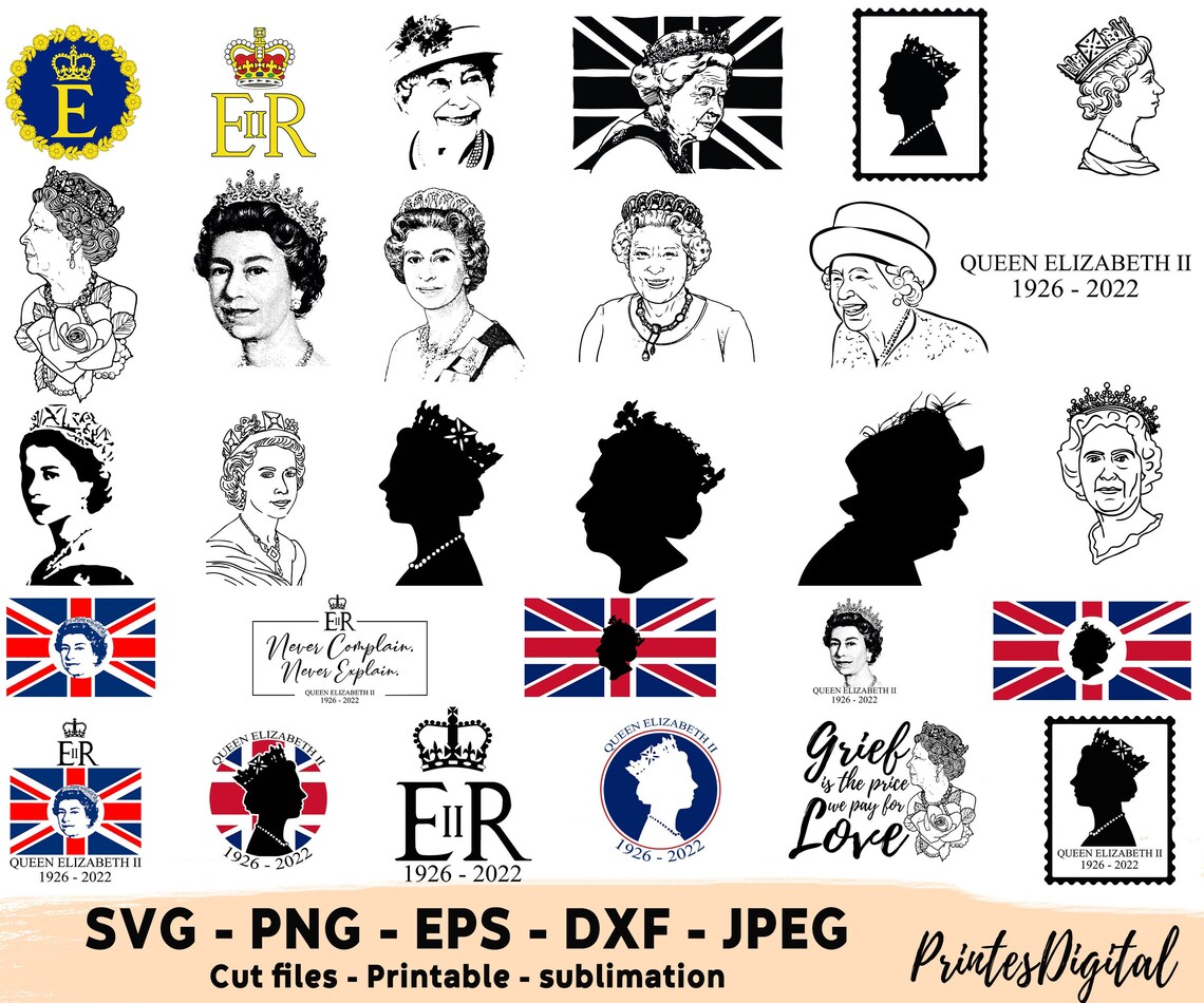 Queen Elizabeth Png Queen Elizabeth Svg Queen Elizabeth II - Etsy