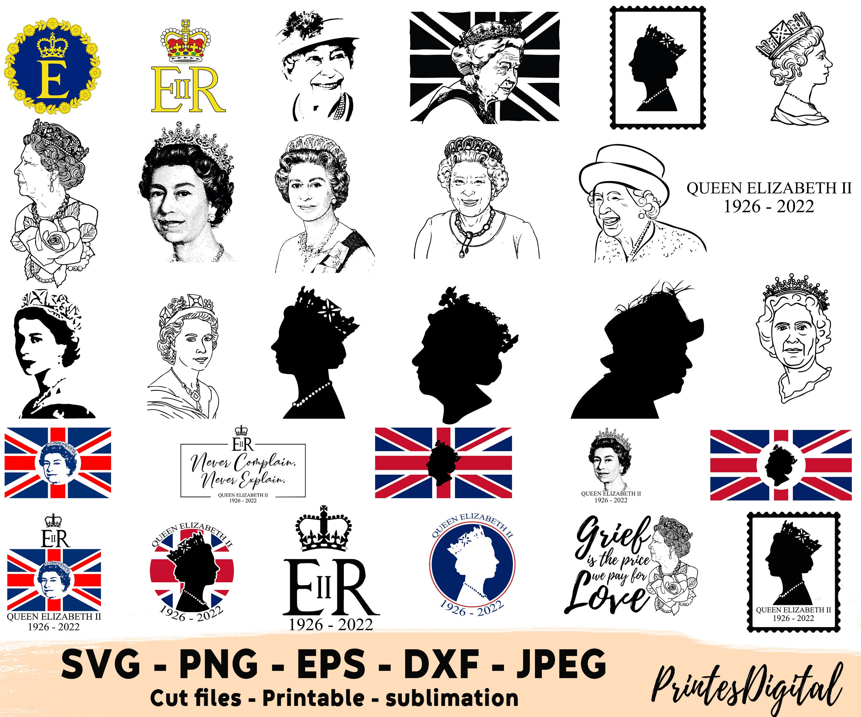 Queen Elizabeth Png Queen Elizabeth Svg Queen Elizabeth II - Etsy