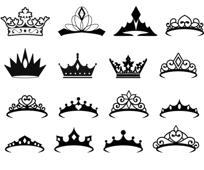 Paquete SVG de corona Corona de reina svg Corona de rey svg - Etsy España