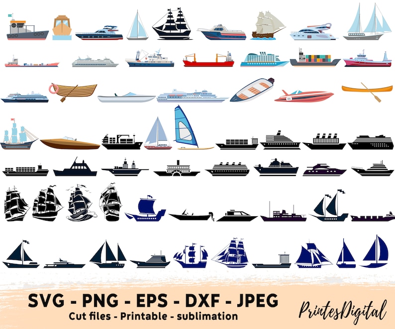 340 Nautical Svg Bundle Png, Nautical Svg Clipart, Anchor Svg, Fish Svg ...