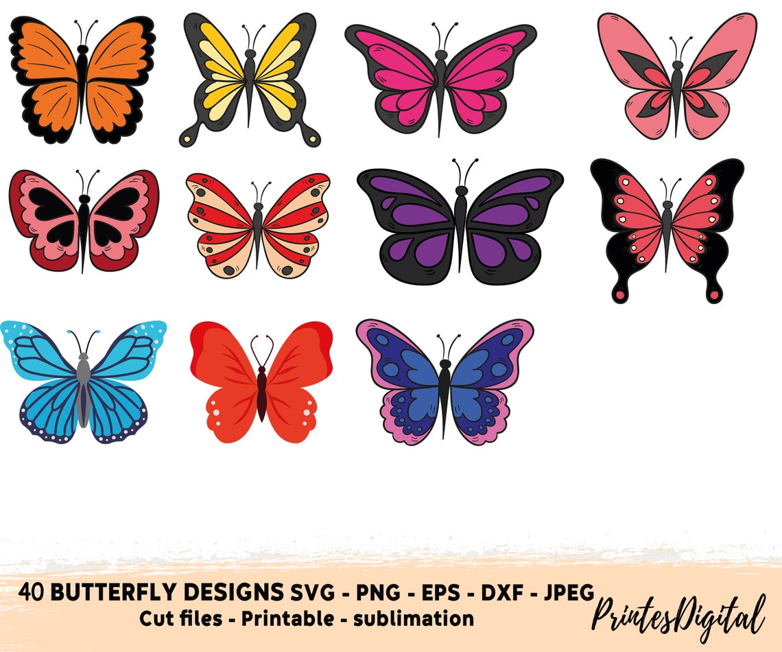 40 Butterfly Svg Bundle Butterfly Svg Butterfly Png - Etsy Canada