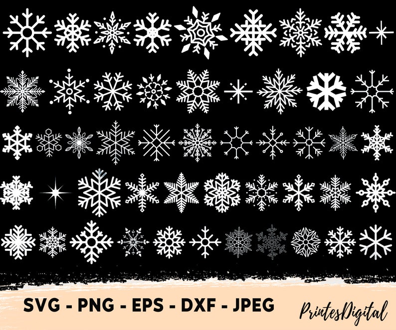 Snowflake SVG PNG Bundle Snowflake Svg Snowflake Svg Laser - Etsy