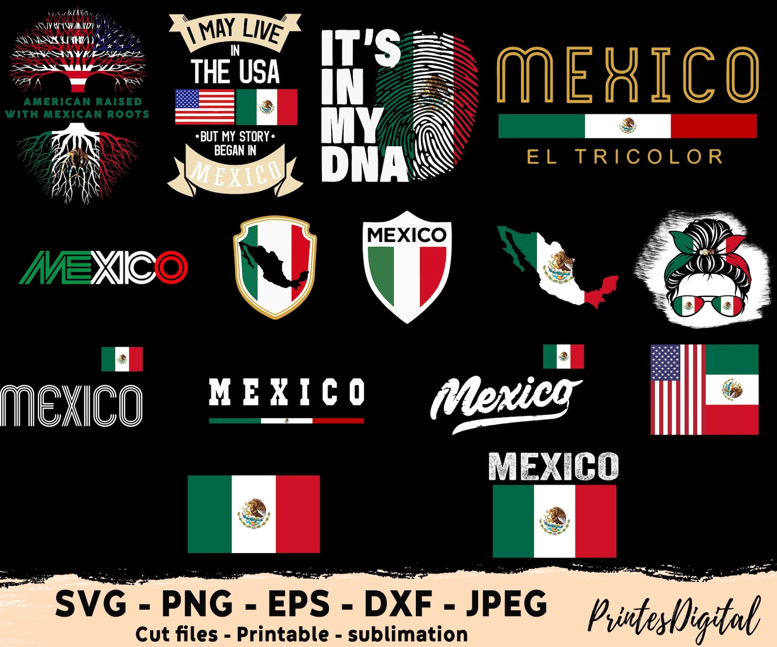 15 Mexico Svg Png Bundle Mexico Svg Mexico Png Mexico World - Etsy