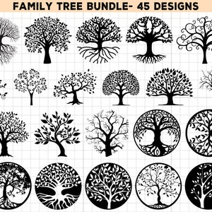 Tree Svg Png, Tree of Life Svg Png Bundle, Oak Tree Svg, Family Tree ...