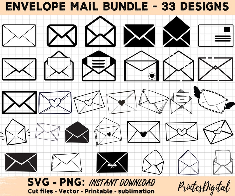 Envelope Svg Png Bundle, Envelope Svg, Envelope Png, Mail Svg, Letter ...