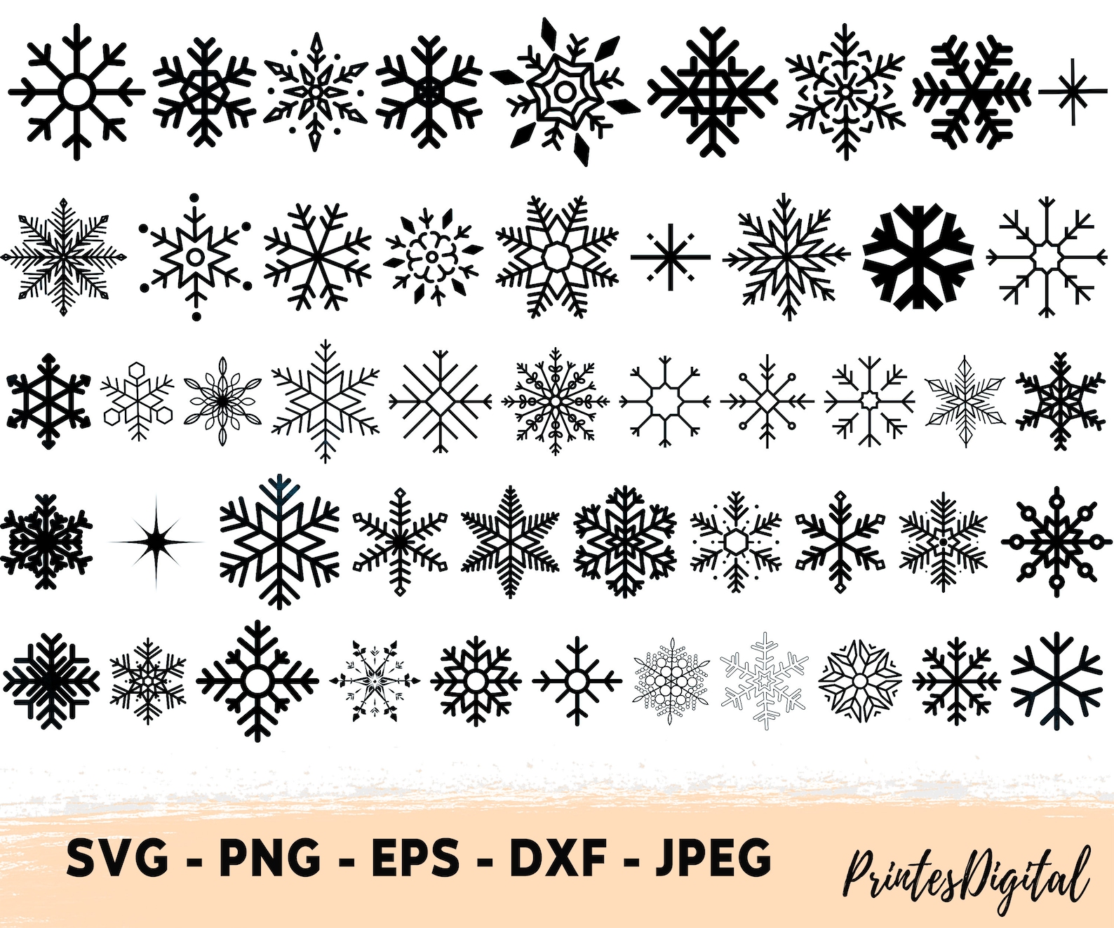 Snowflake SVG PNG Bundle Snowflake Svg Snowflake Svg Laser - Etsy
