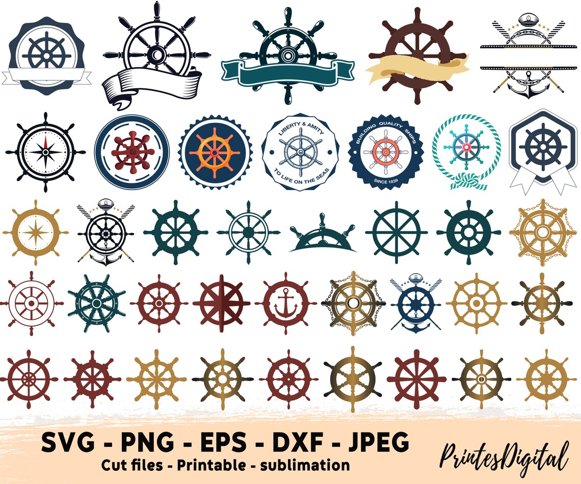 340 Nautical Svg Bundle Png Nautical Svg Clipart Anchor Svg - Etsy