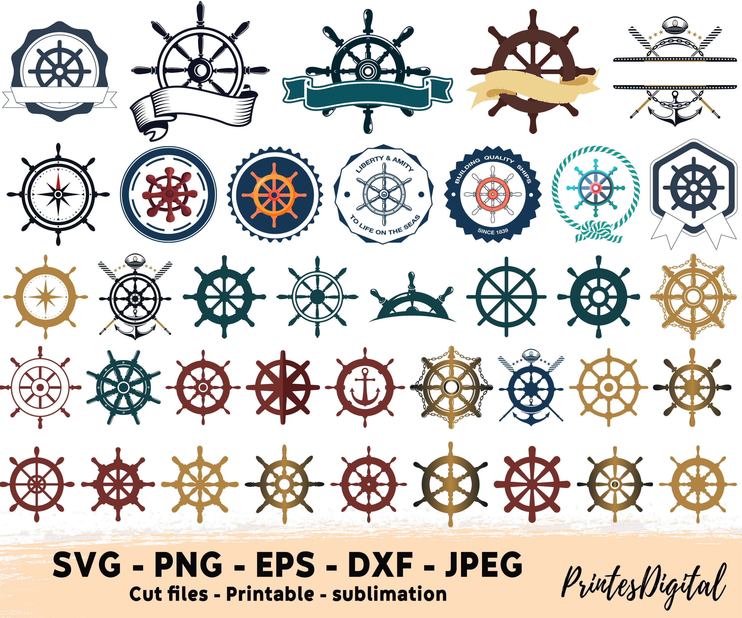 340 Nautical Svg Bundle Png Nautical Svg Clipart Anchor Svg - Etsy ...