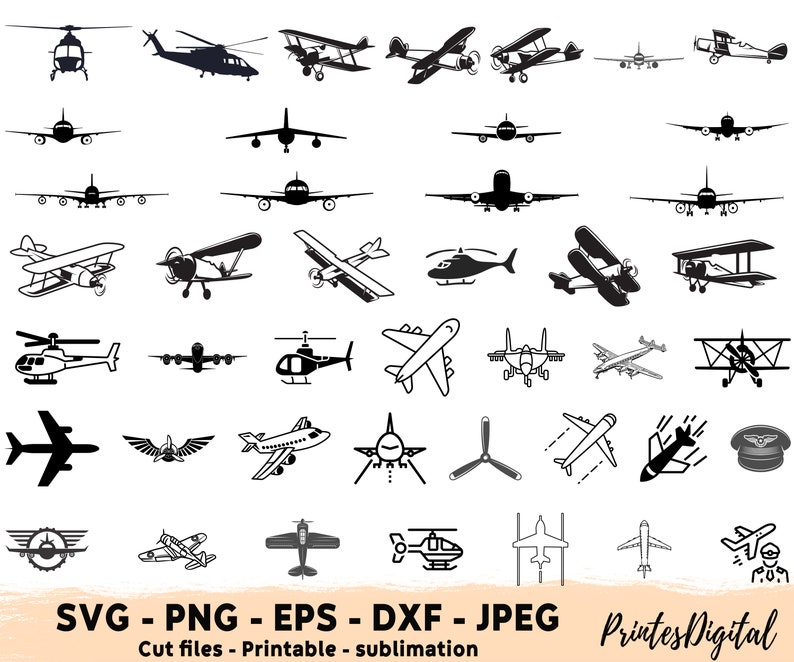 173 Aviation Svg Bundle Png Airplane Svg Png Biplane SVG - Etsy Canada