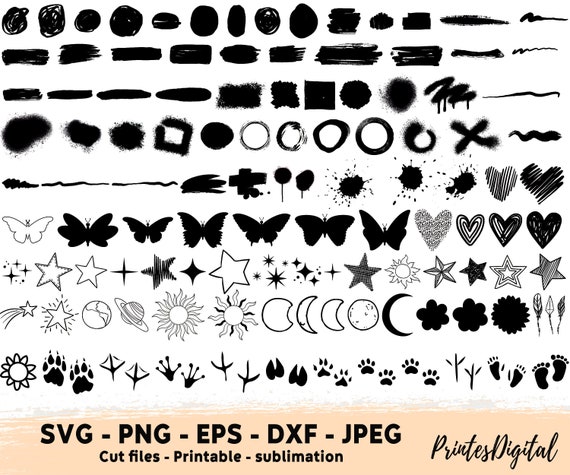 116 Brush Stroke Svg Png Bundle Brush Stroke Svg Brush - Etsy