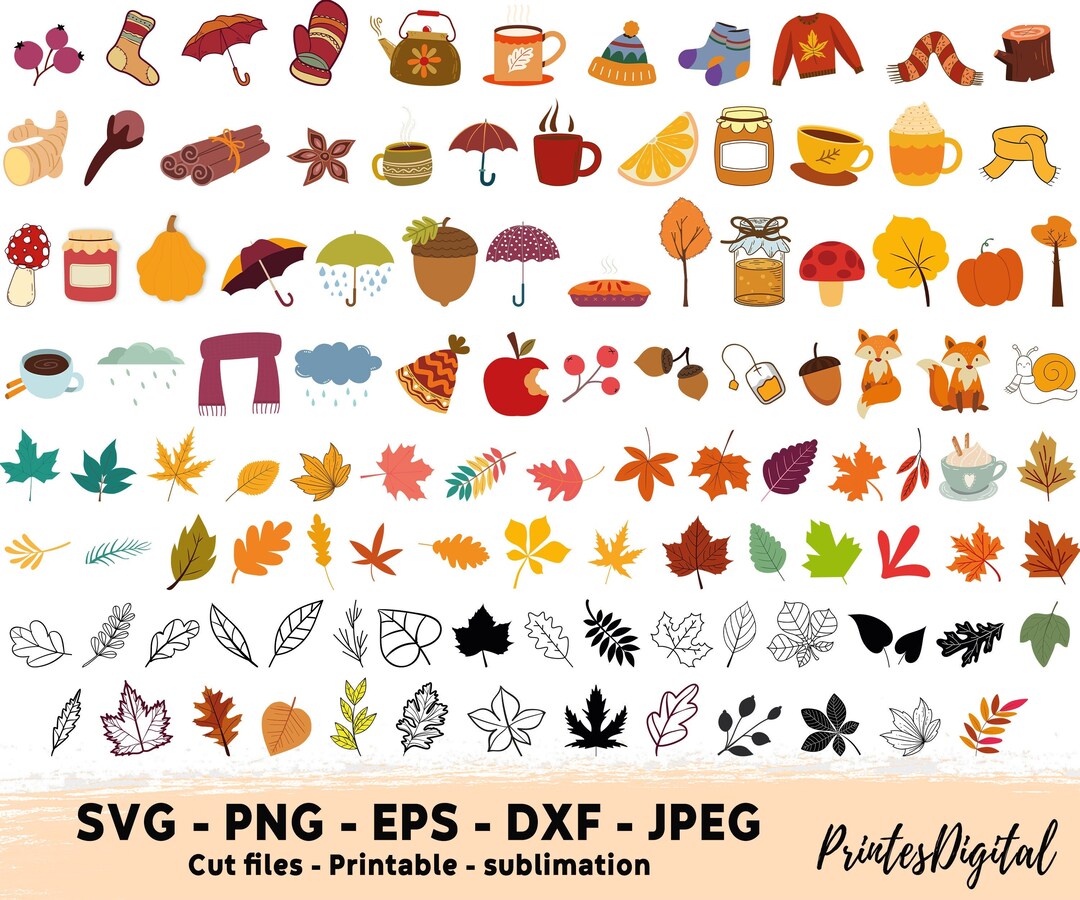 Fall Svg Bundle, Fall Svg, Autumn Svg, Fall Png, Autumn Png, Fall ...