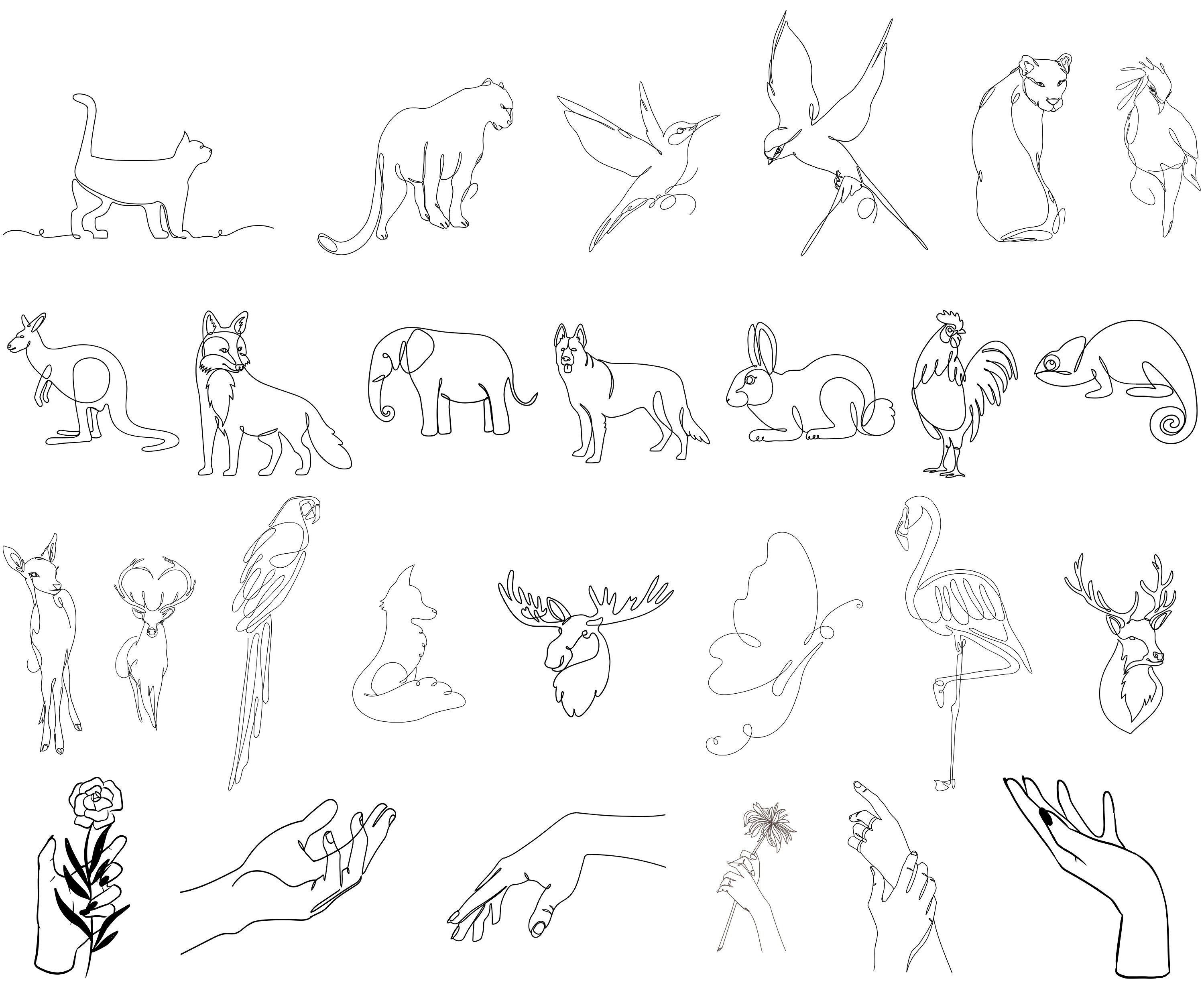 120 Line Art Procreate Stamps Lineart Procreate Brushes Line - Etsy