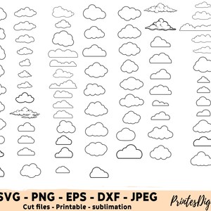 276 Cloud Svg, Cloud Png, Cloud Vector, Cloud Bundle Svg, Cloud Clipart ...