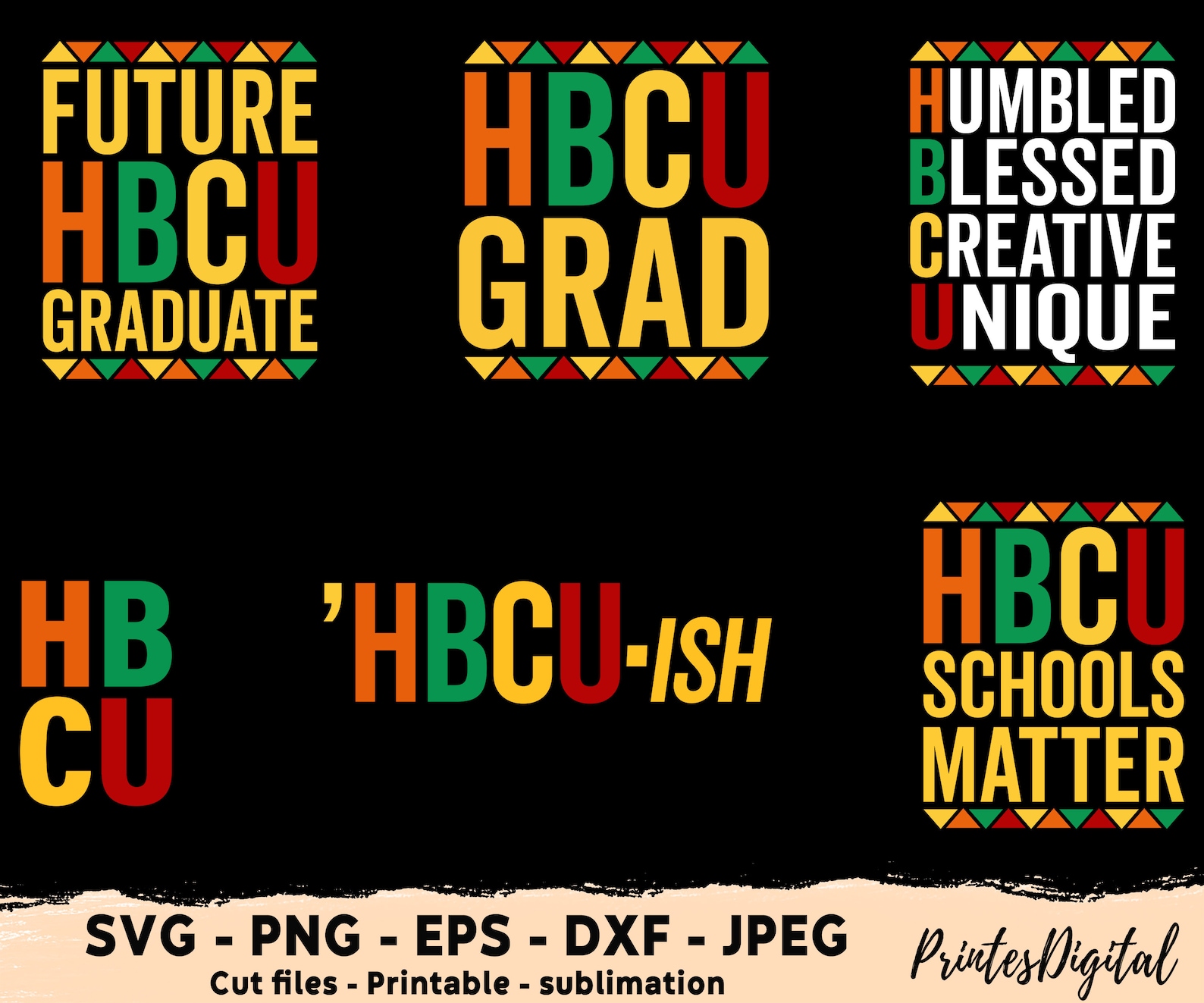 HBCU Grad Bundle, HBCU Svg, HBCU Png, Hbcu Grad Svg Png, Historically ...