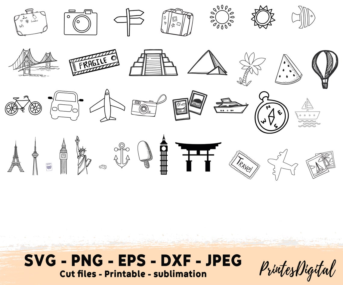 74 Travel Svg Bundle 74 Travel Png Travel Svg Files for - Etsy