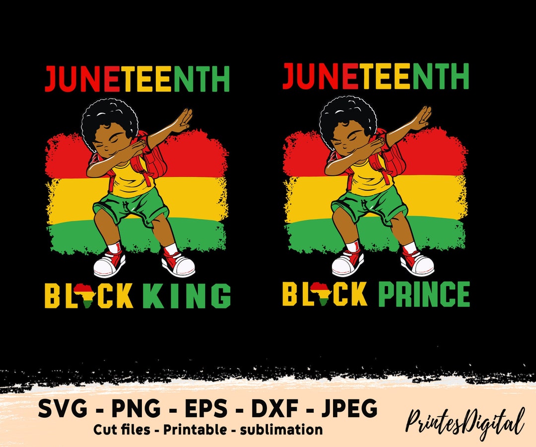 Juneteenth Black King Dabbing Boy SVG PNG, Juneteenth Kids Png ...
